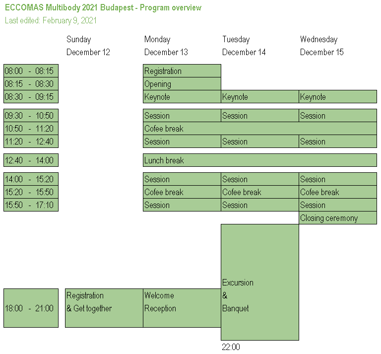 ECCOMAS Multibody 2021